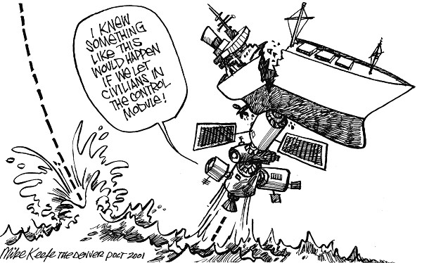 Space Race Political Cartoon Today